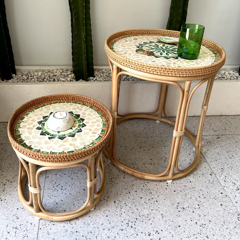 Oasis Rattan Coffee/Side Table, Bedside Table Set