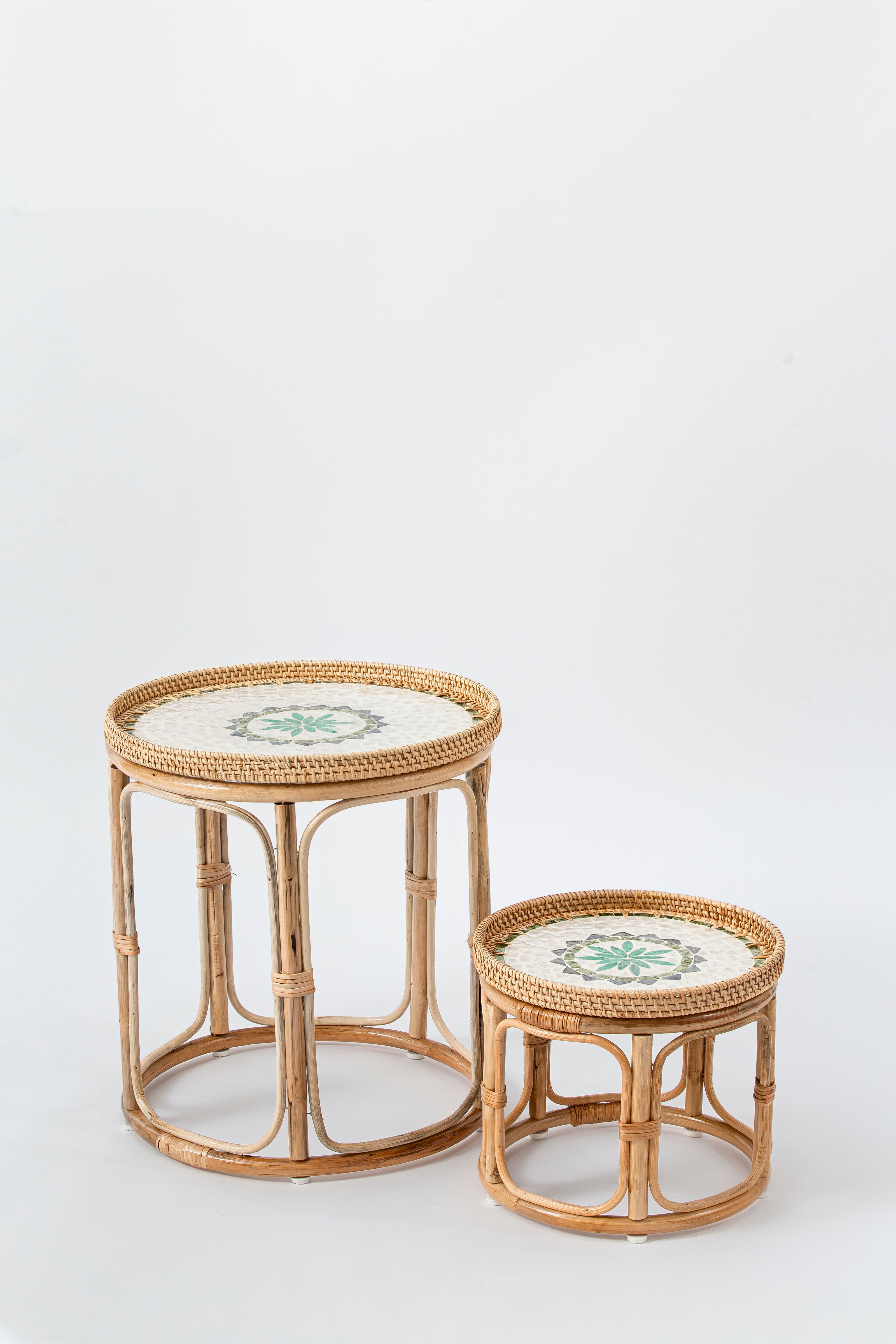 Oasis Rattan Coffee/Side Table, Bedside Table Set