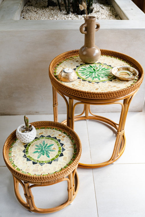 Oasis Rattan Coffee/Side Table, Bedside Table Set